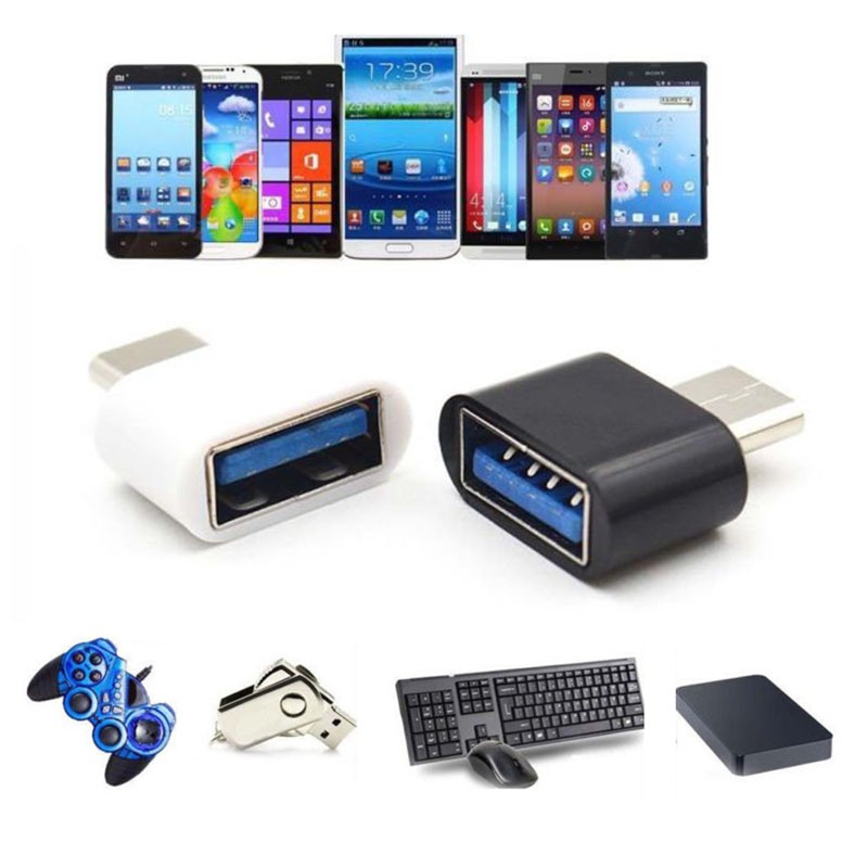 USB-C Android OTG Adapter Micro Type C Converter USB 3.1 Male To USB-A Female - Walmart.com