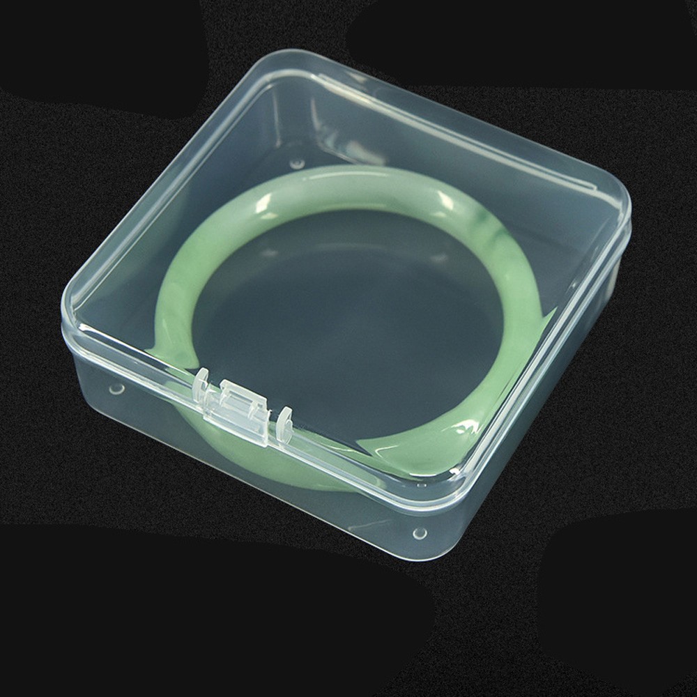 1 Pcs 8x8x2.5cm Small Clear Square Transparent Plastic Box Jewelry ...
