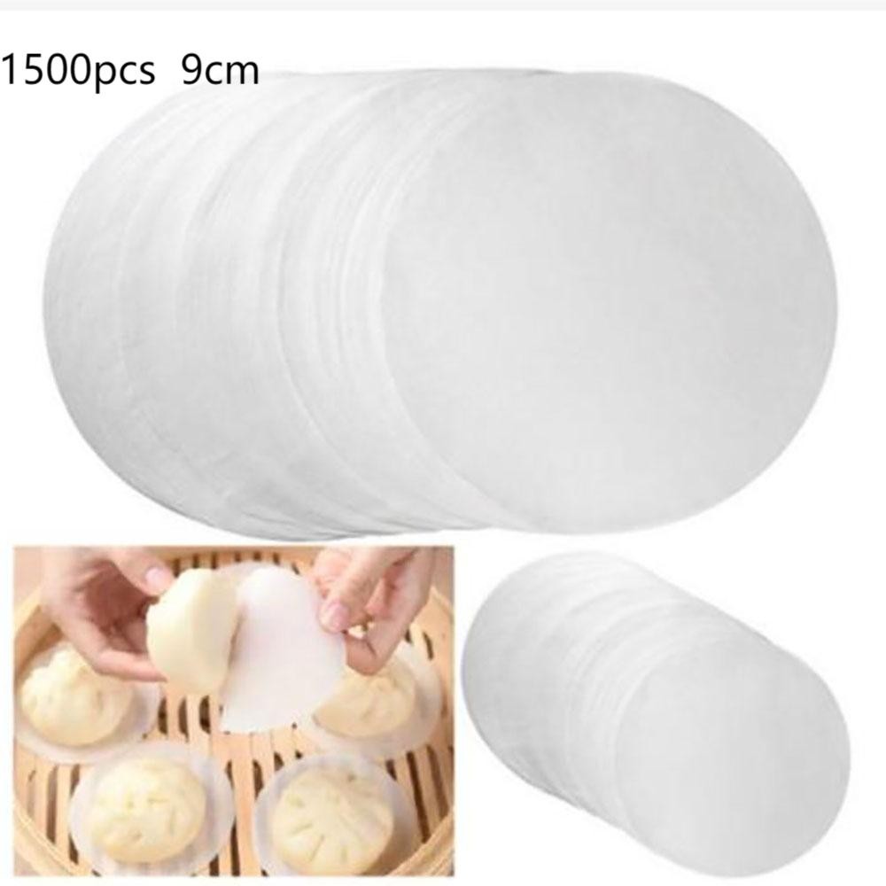 500/1500pcs Steamer Paper Round Steamed Bun Papers Non-stick Household ...
