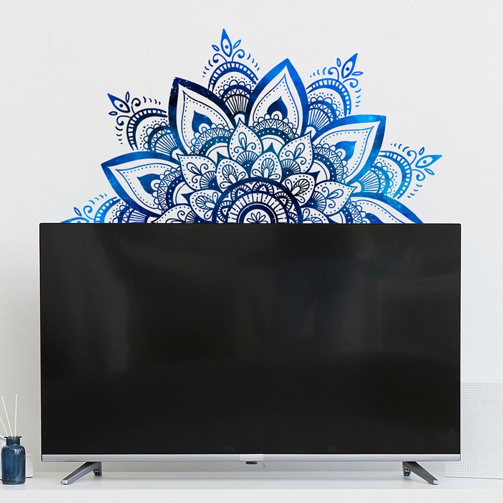 Mandala Lotus Vinyl Wall Sticker Lotus Flower Datura Zen Decor Decals ...