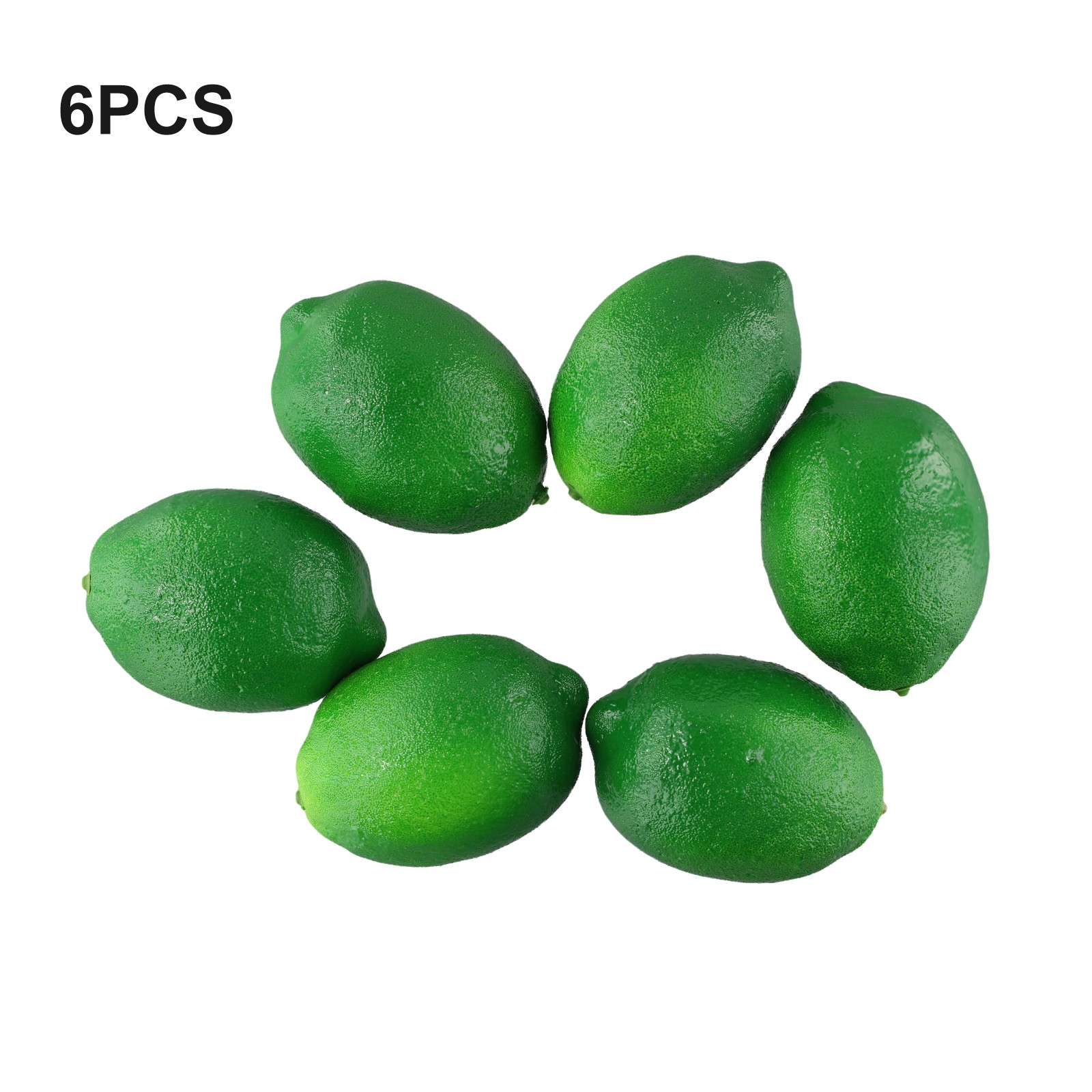 6Pcs Artificial Plastic Limes Lemons Fake Fruit Realistic Home Decor ...