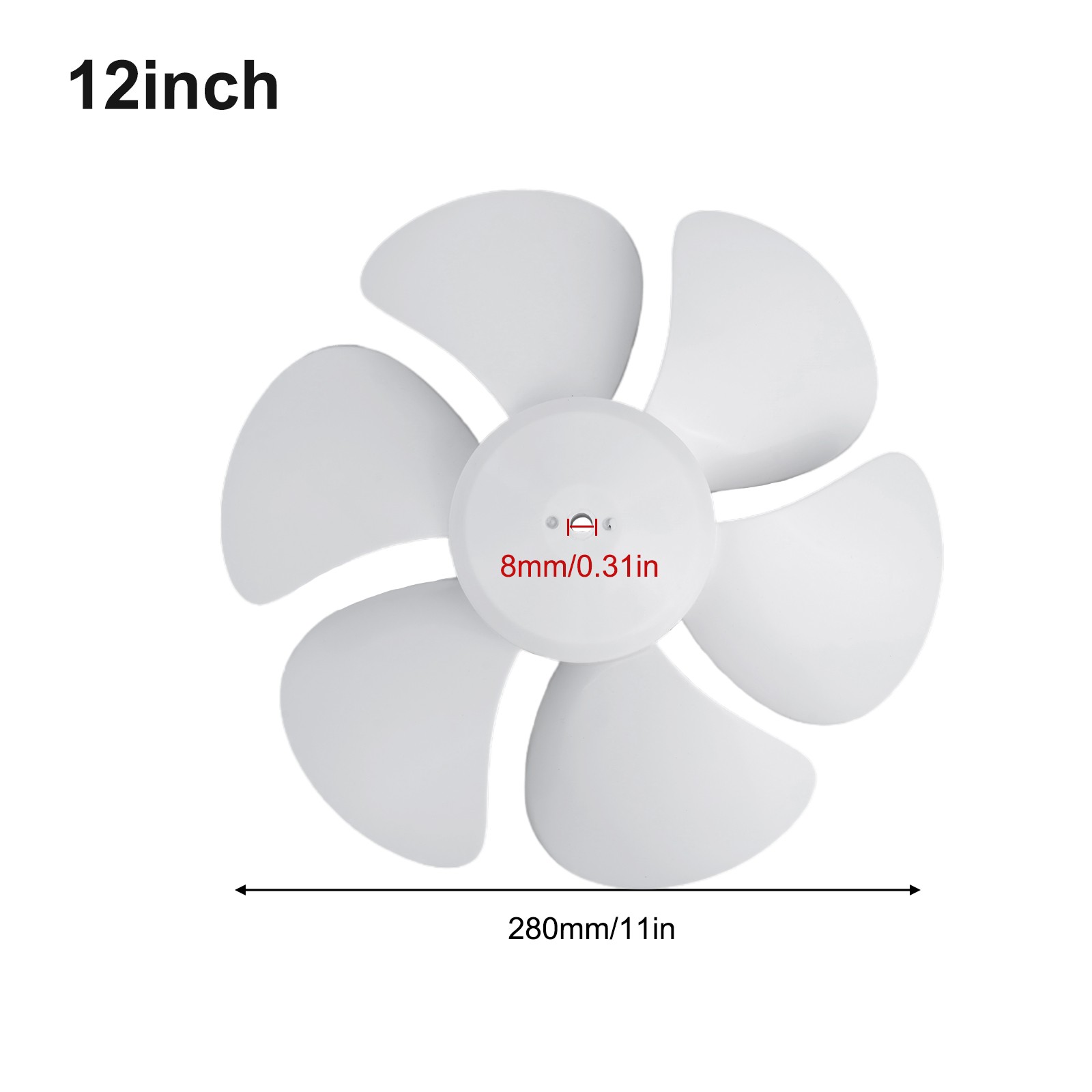 6/8/10/12 Inches Exhaust Fan Blade 6 Leaves Electric Ventilation Fan ...