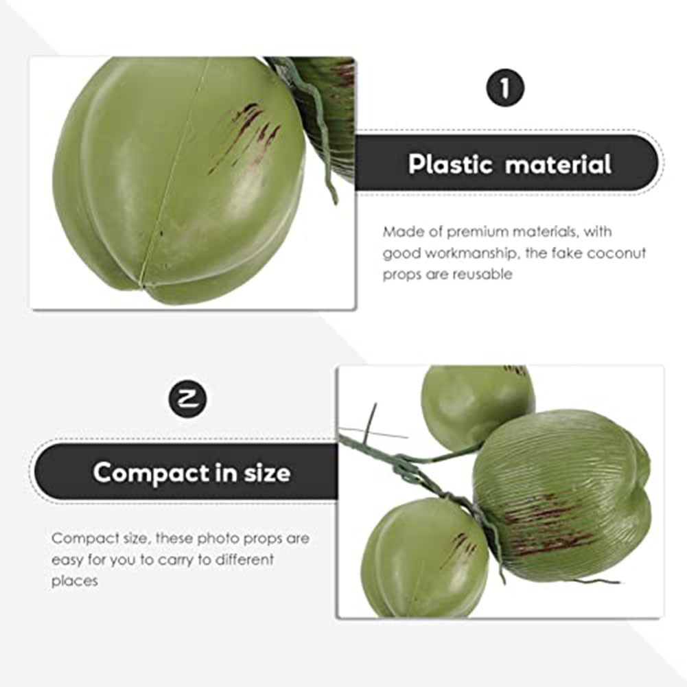 Artificial Green Coconut Tropical Coconut Artificial Fake Fruit for ...