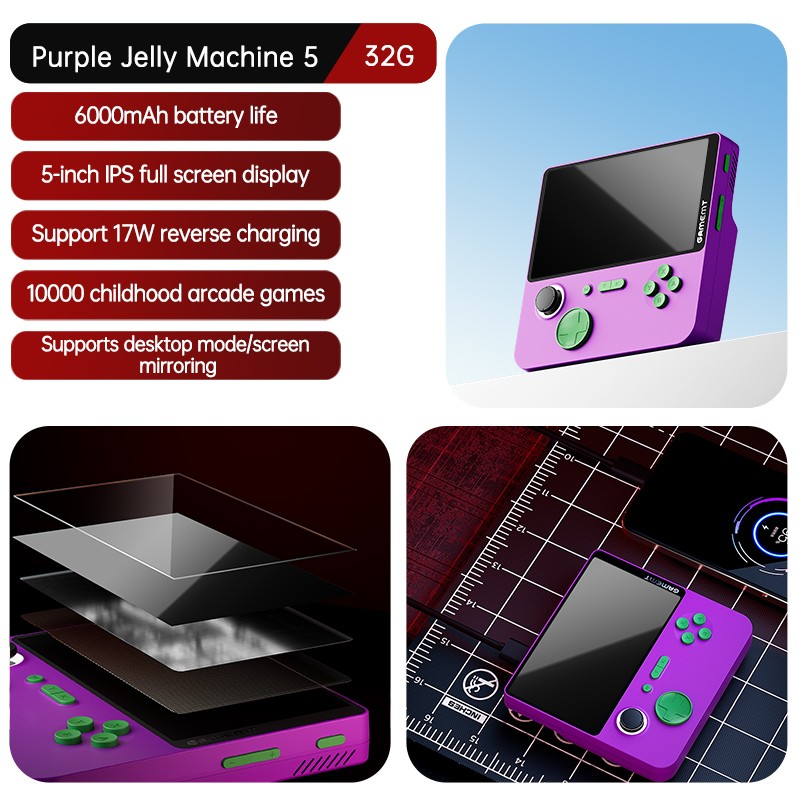 E5 Handheld Game Machine Gamemt-Jerrymini Nuevo 5-Inch Ips Hd Big Screen presente | Walmart en línea