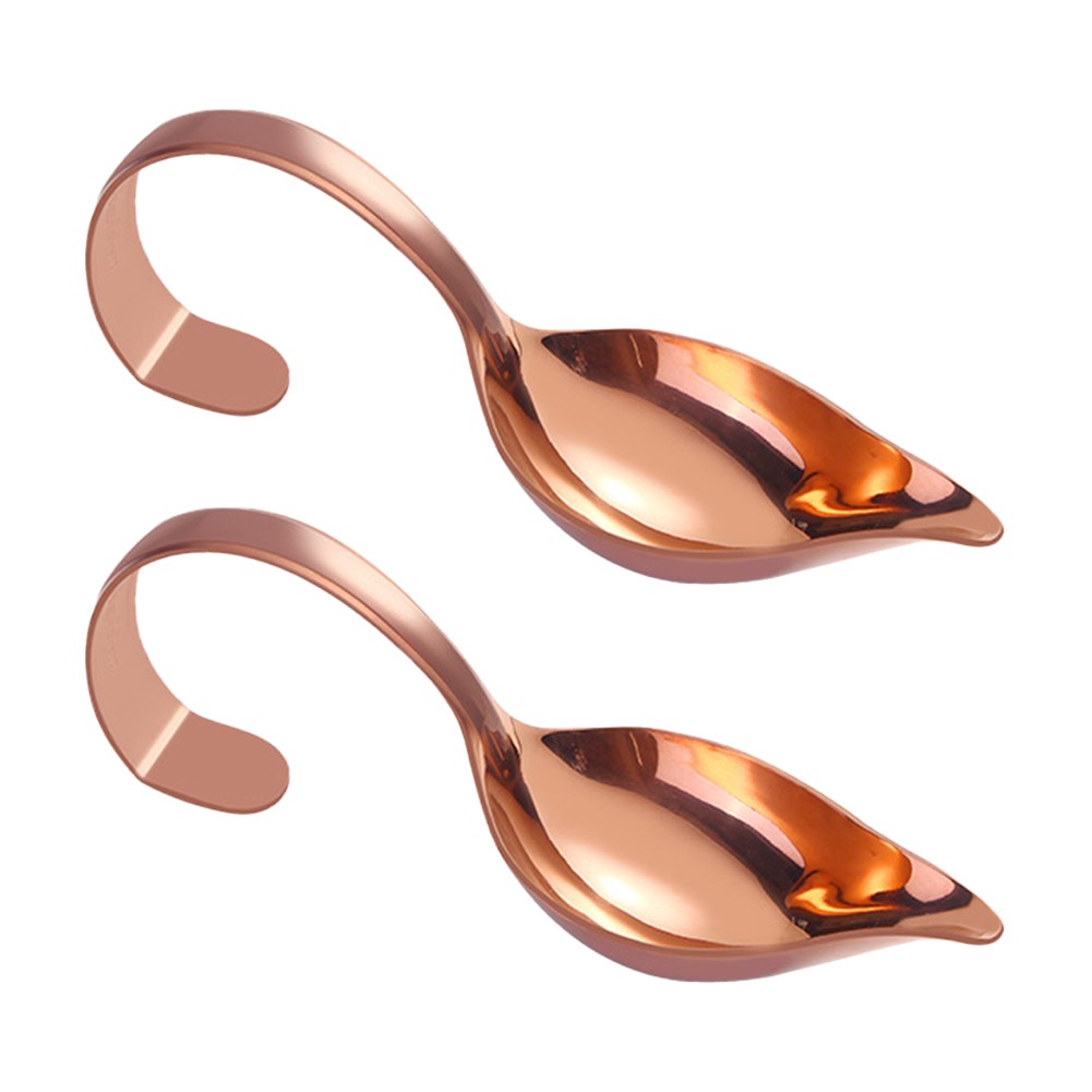 2 piezas Cucharón de salsa de acero inoxidable con mango curvado ...